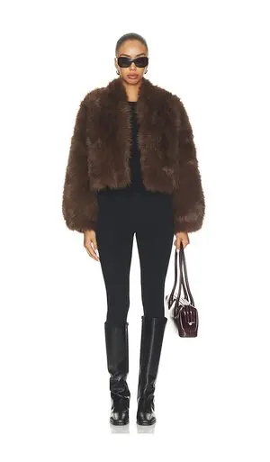NONCHALANT LABEL Daphne Faux Fur Jacket