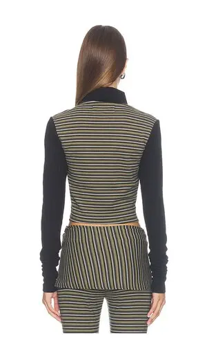 ZEMETA Olive Grove Stripe Fleece Jacket