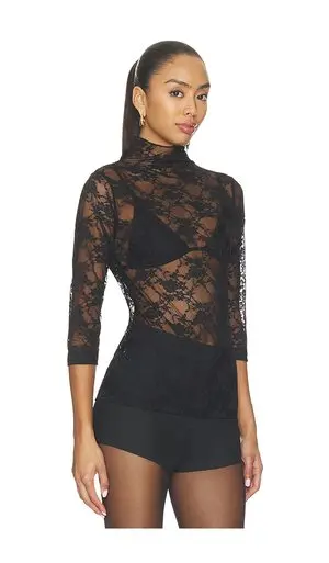 BOBI Half Sleeve Modern Mock Neck