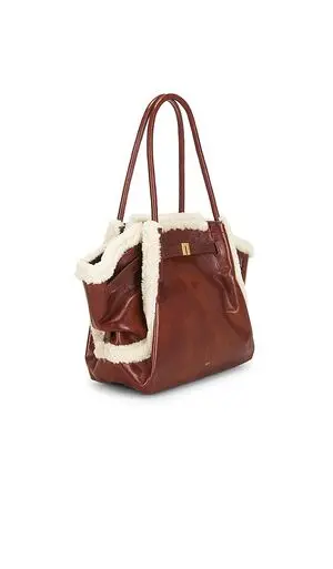 Jw Pei Hana Medium Faux Shearling Trim Tote Bag