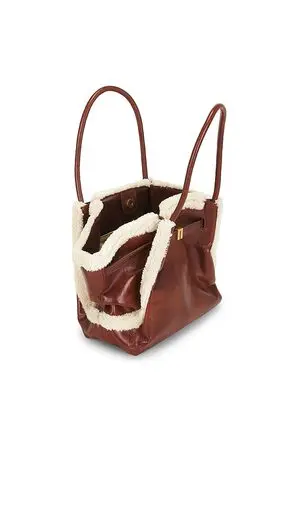 Jw Pei Hana Medium Faux Shearling Trim Tote Bag