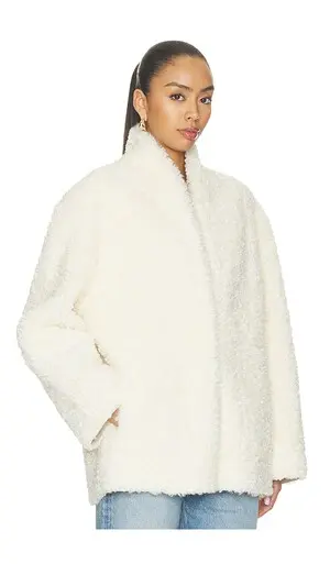 Source Unknown Manuela Shawl-collar Shearling Jacket