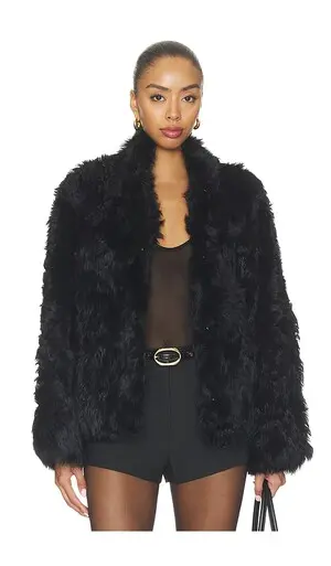 Source Unknown Lyn Long Hair Shearling Jacket