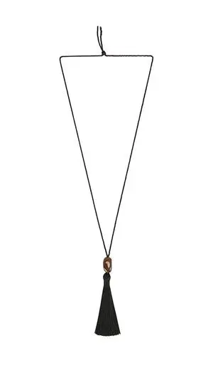 Shashi Maximes Tassel Necklace - Black