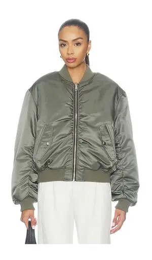 AGOLDE Frankie Reversible Bomber In Green