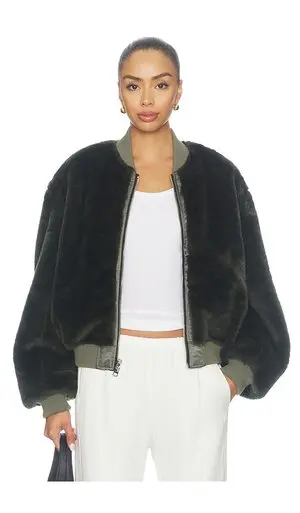 AGOLDE Frankie Reversible Bomber In Green