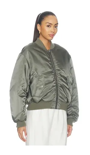 AGOLDE Frankie Reversible Bomber In Green