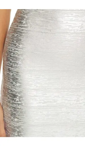 Superdown Zaniyah Bandage Mini Dress In Metallic