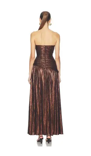 Delfi Riya Dress In Metallic