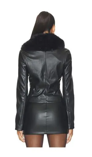 Superdown Madalynn Faux Leather Blazer