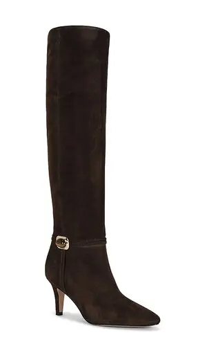 Veronica Beard Angeline Boot In Chocolate