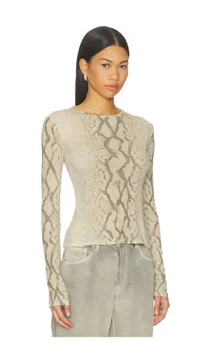GRLFRND X Sophia Kelly Sheer Crew Neck Tee In Multi