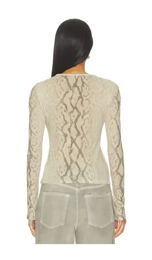 GRLFRND X Sophia Kelly Sheer Crew Neck Tee In Multi