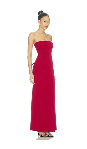 SNDYS. Mirina Knit Maxi Dress In Red