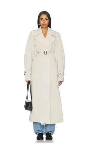 SNDYS. Searle Lightweight Trench Coat In Tan