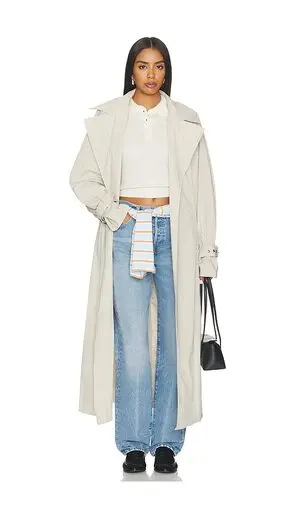 SNDYS. Searle Lightweight Trench Coat In Tan