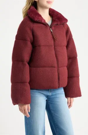 UGG Vareta Knit Puffer Jacket - Wild Grape Multi