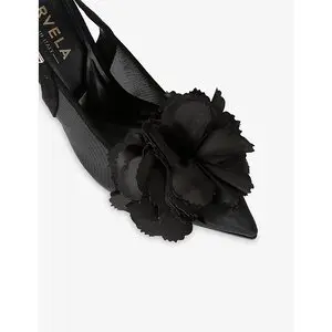 Carvela Positano Flower Heeled Woven Slingback Courts