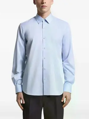Peserico Long-sleeve Cotton Shirt - Blue