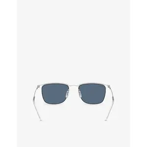 Ray-ban Rb8550 Square-frame Metal Sunglasses - Silver