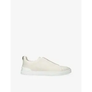 Ermenegildo Zegna X3 Stitch Leather Trainers - Bone