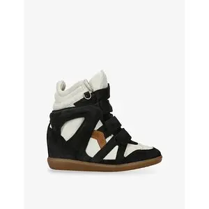 Isabel Marant Étoile Bekett Suede And Leather High-top Trainers - Black/comb