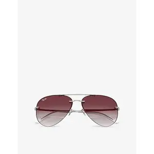Ray-ban Rb3791 Aviator-frame Metal Sunglasses