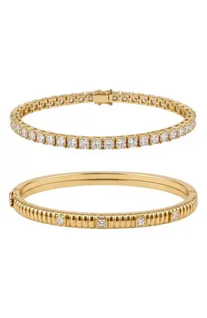 Argento Vivo Brady Set Of 2 Cubic Zirconia Bracelets