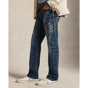 Ralph Lauren Hampton Straight Distressed Jean