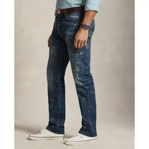 Ralph Lauren Hampton Straight Distressed Jean
