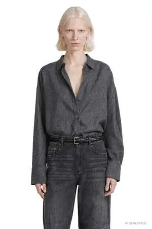 Max Mara Wool Flannel Shirt - Grey