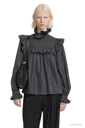 Chloé High-neck Ruffled Blouse