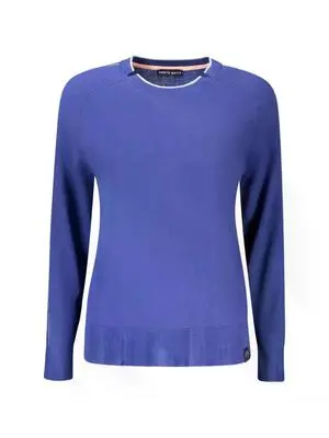NORTH SAILS Contrast-trim Long-sleeve Sweater - Blue
