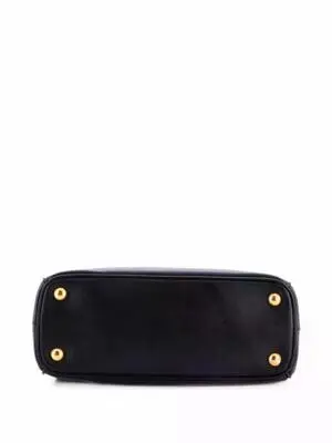 Prada Double Zip Lux Saffiano Leather Small Tote Bag