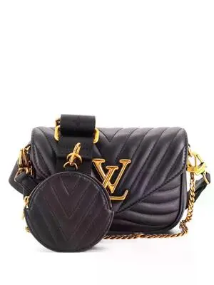 LOUIS VUITTON New Wave Multi Pochette Quilted Leather Crossbody Bag - Black