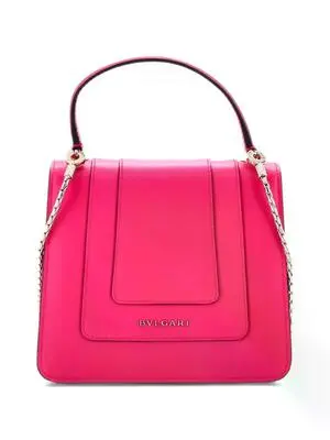 BVLGARI Serpenti Forever Top Handle Bag Leather Small Satchel
