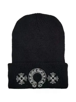 Chrome Hearts Logo-embroidered Beanie Hat - Black