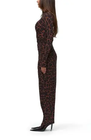 Naked Wardrobe Funnel Neck Long Sleeve Jumpsuit Dress