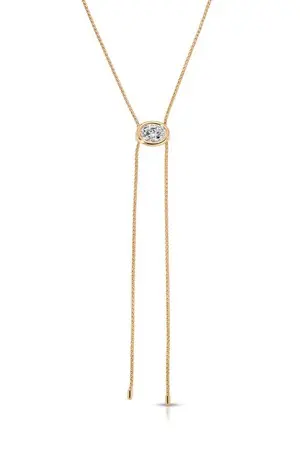 Ettika Crystal Bezel Bolo Necklace