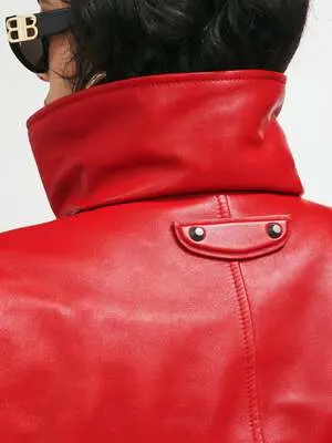Balenciaga Big Collar Jacket - Red