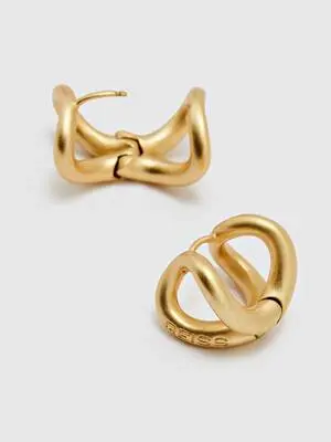 REISS Phoebe Double-loop Huggie Earrings