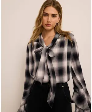 Mint Velvet Check Blouse
