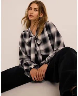 Mint Velvet Check Blouse