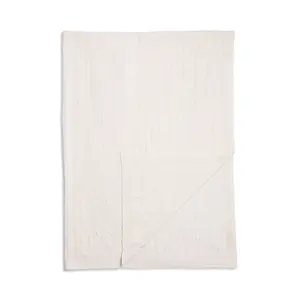 HUDSON PARK COLLECTION Cashmere & Wool Throw Blanket - White Cloud