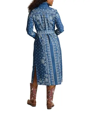 Tommy Bahama Bandana Bay Cotton Long Sleeve Midi Dress