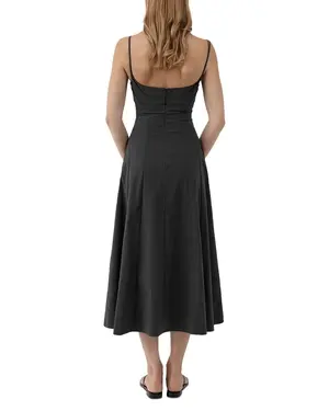ST. AGNI Paneled Bustier Midi Dress