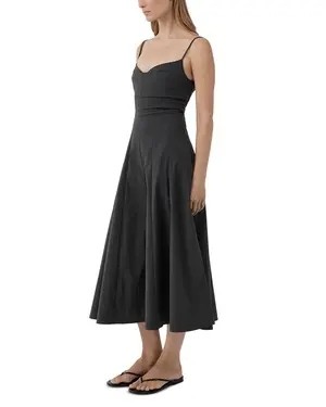 ST. AGNI Paneled Bustier Midi Dress