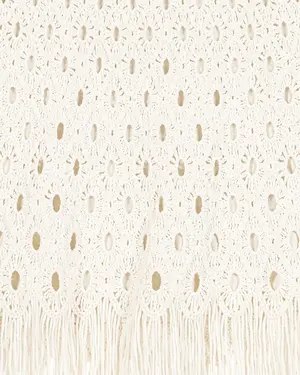 Maje Jovale Fringed Crochet Midi Skirt