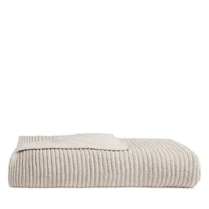 PARACHUTE Rib Knit Cotton Throw Bone