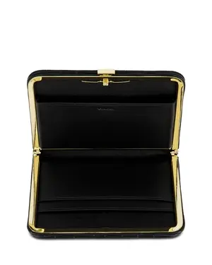 Vince Croc-embossed Leather Frame Wallet